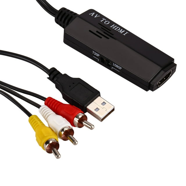 Mini AV red yellow white cvbs composite audio and video AV to HDMI HD ...