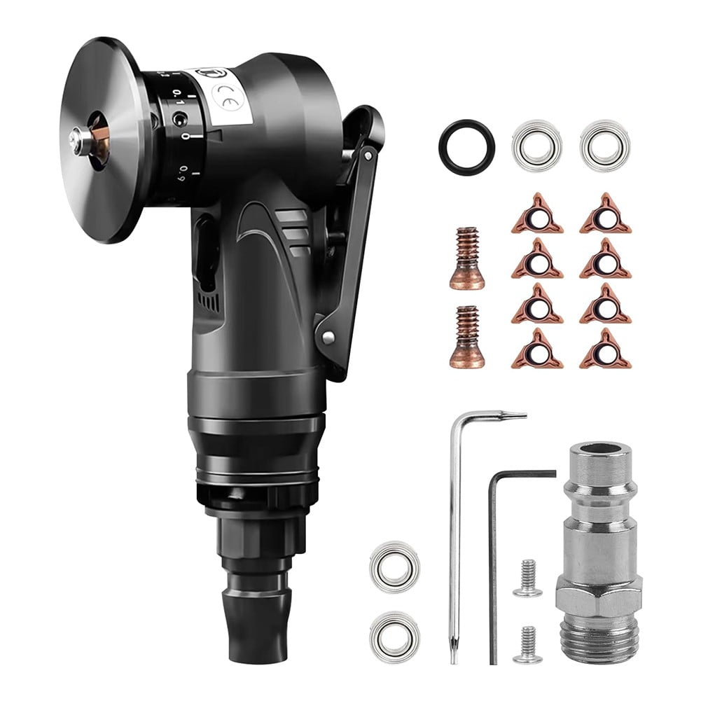 Mini Air Chamfer Tool Pneumatic for Metal Trimming 1/4 Angle Inserts 4 ...