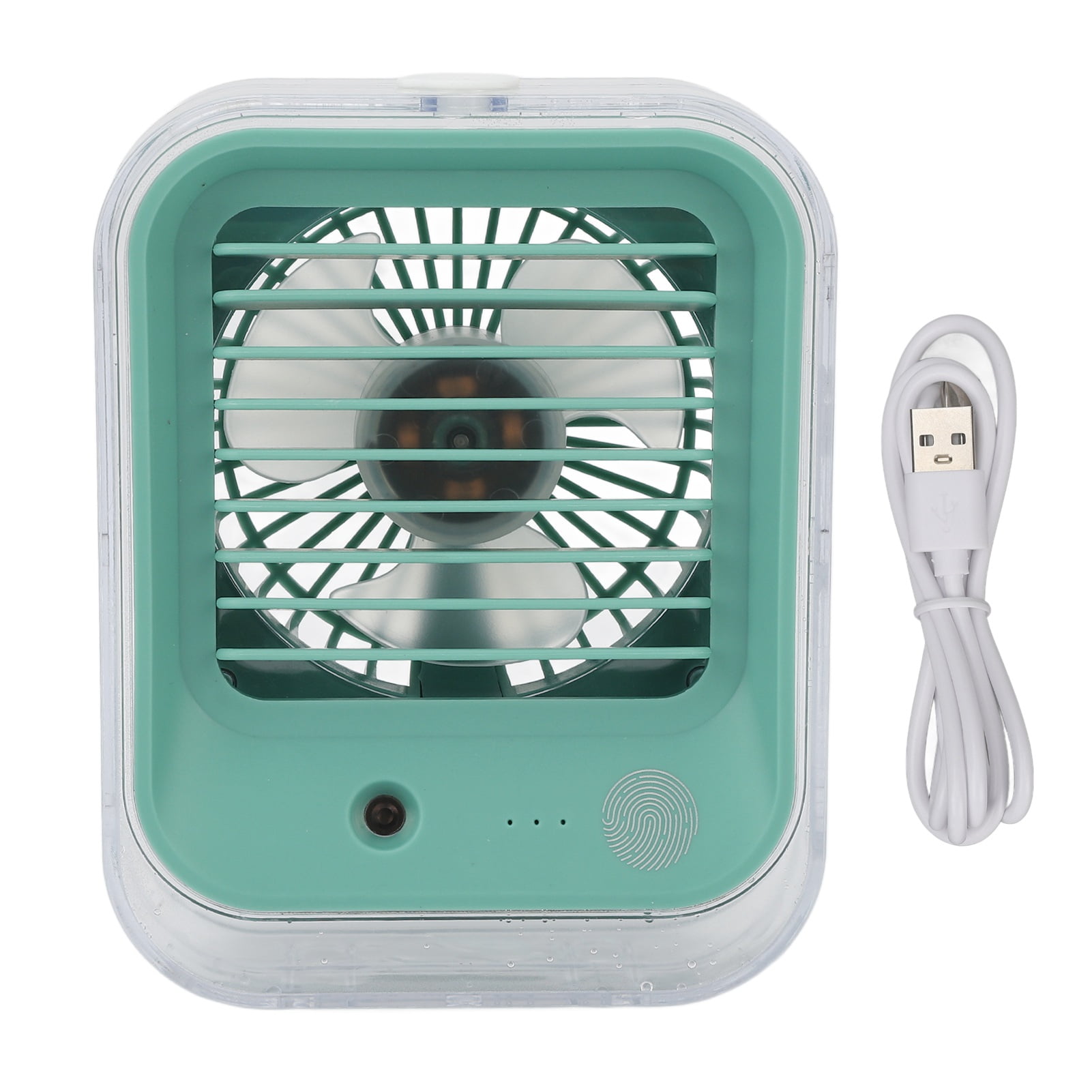 Mini Air Conditioner Fan 3 Gears Adjustable Ultra Quiet Colorful Light ...