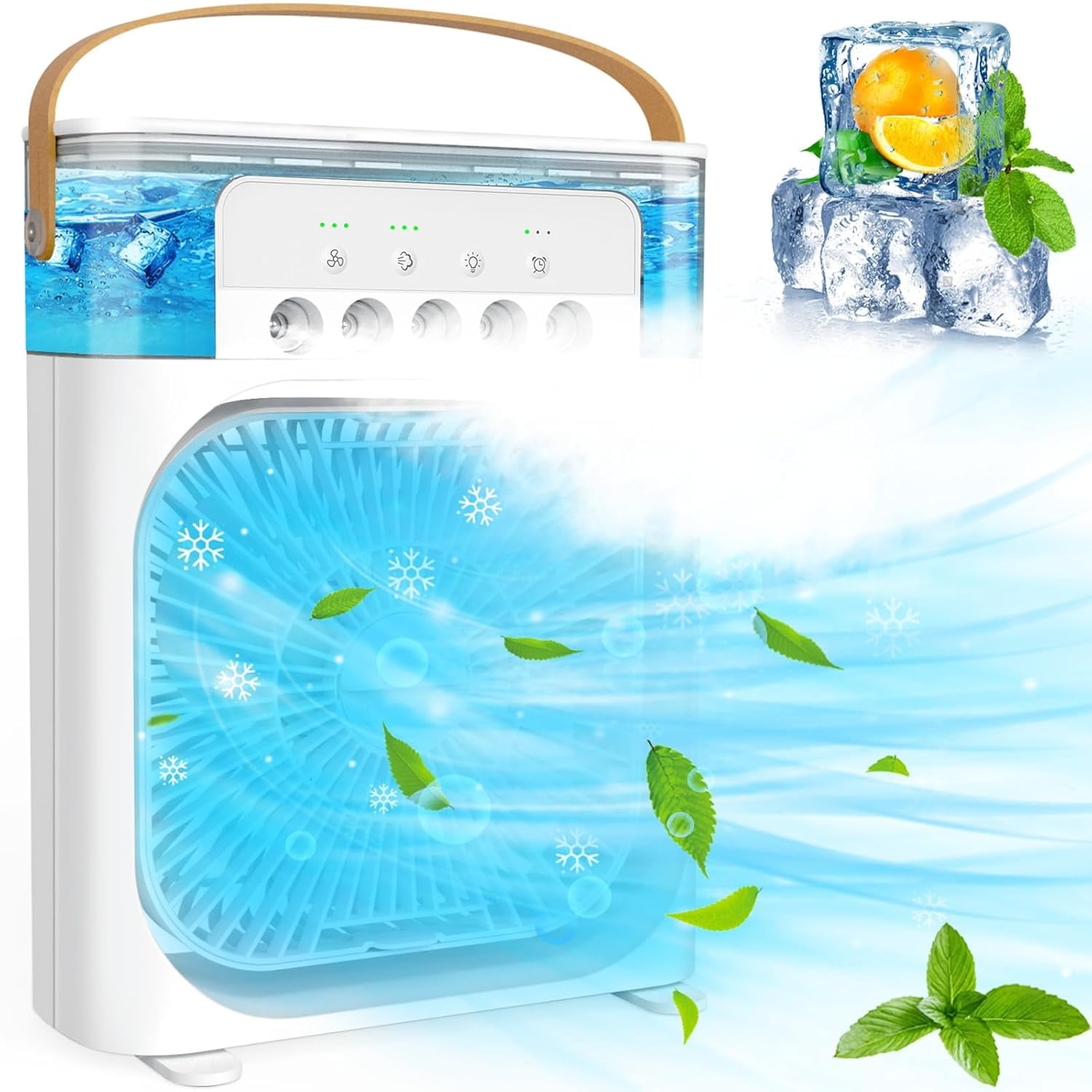 Mini Air Conditioning Portable Air Cooler Mobile Air Conditioner with 3 ...