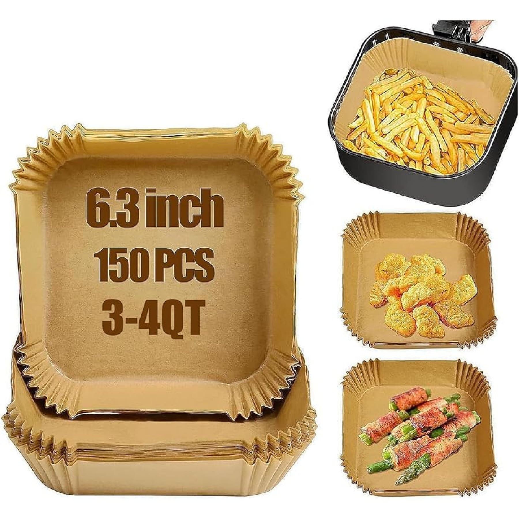 Mini Air Fryer Liners Disposable for Most 2-5 Qt Small Air Fryer ...