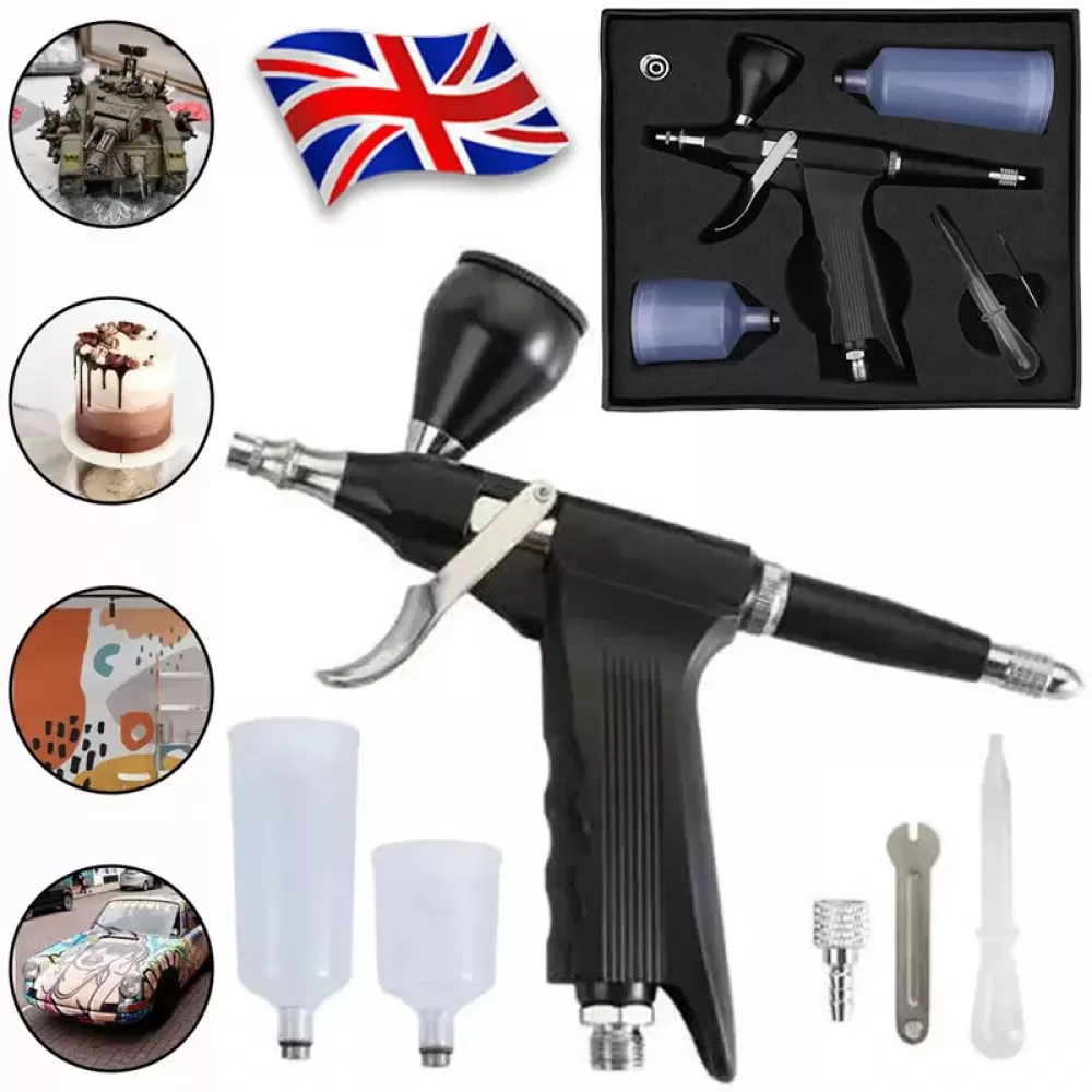 Mini Airbrush Compressor Kit Dual Action Spray Gun Model For Paint ...