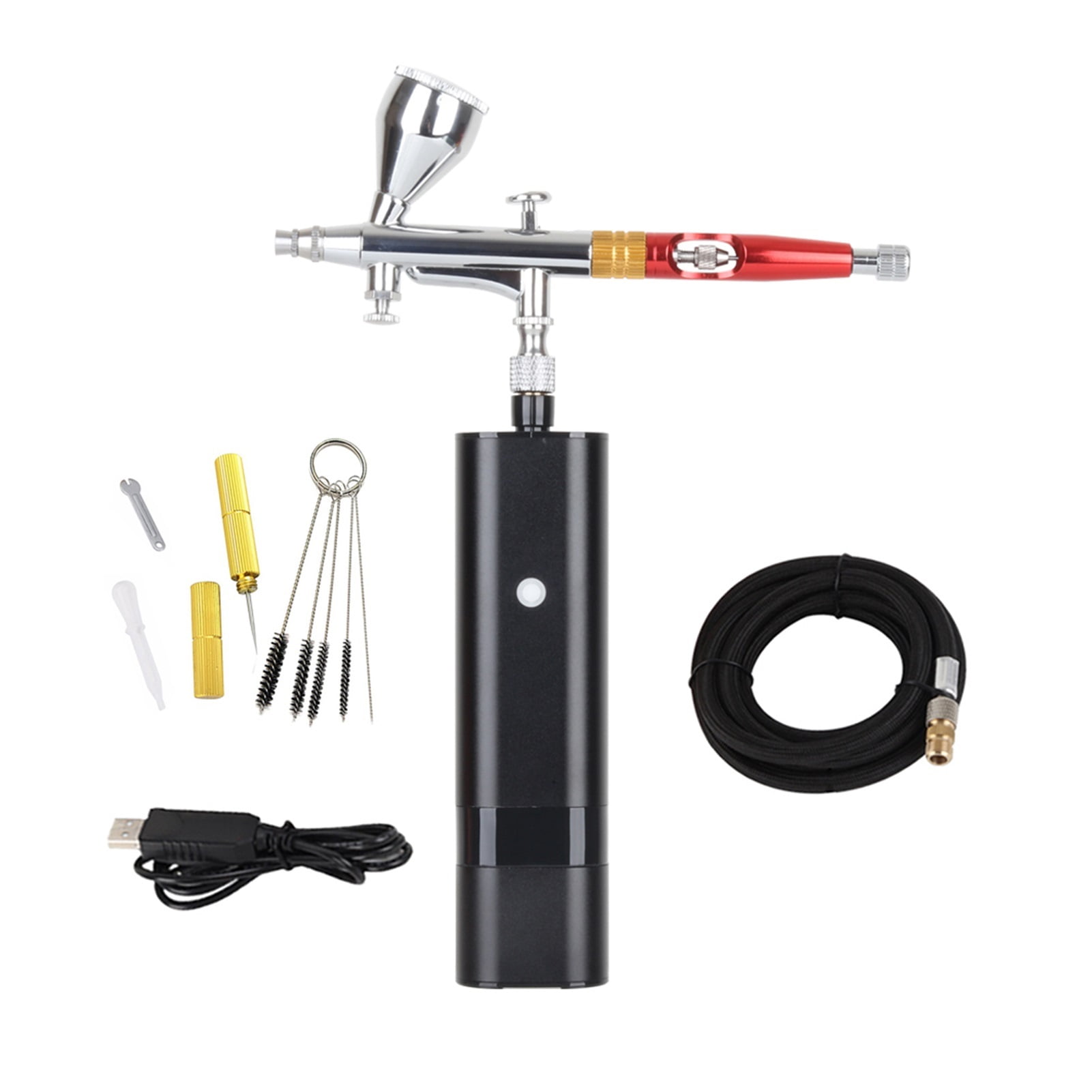 Mini Airbrush Kits Dual Action Spray Compressor Set High Pressure Cup ...