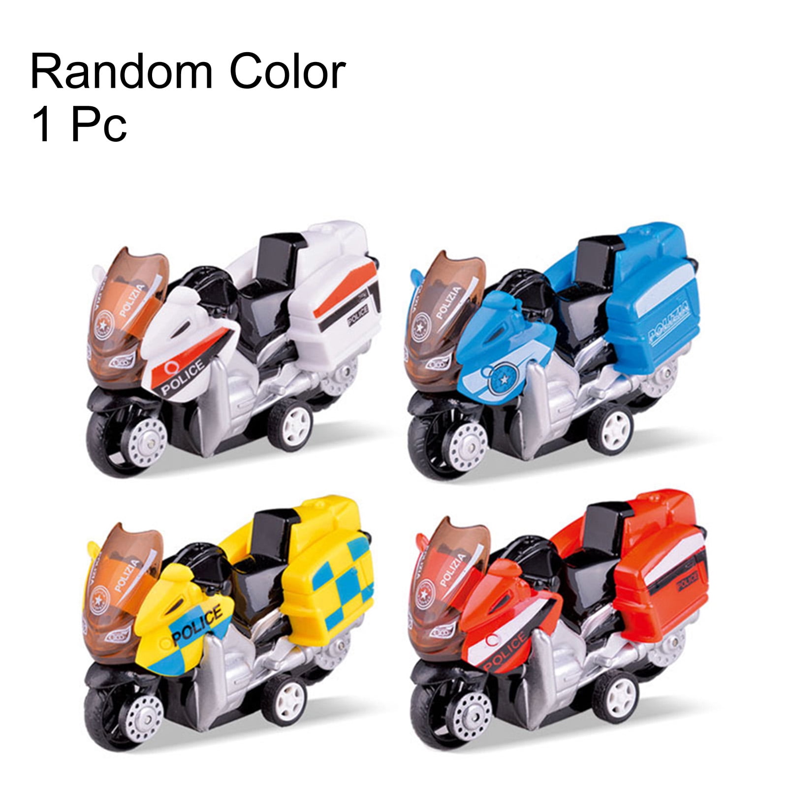 Mini Alloy Police Motorcycle Motorbike Pull Back Model Kids Toy Table ...