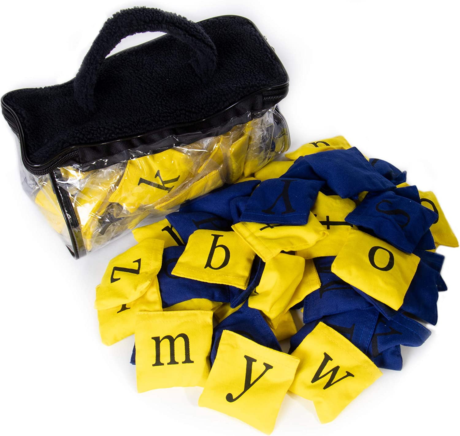 Mini Alphabet Bean Bags - Upper & Lower Case Letter Toy with Carrying ...