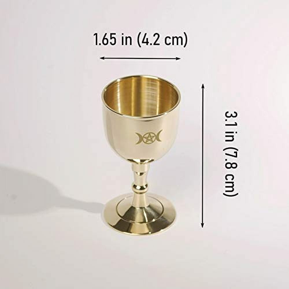 Mini Altar Bell and Altar Chalice, Triple Moon Goddess and Pentagram ...