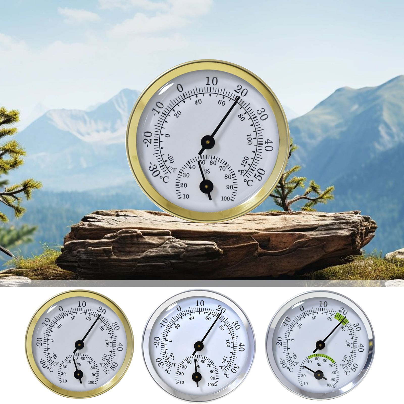 Mini Analog Temperature Humidity Meter | Pointer Type Indoor ...