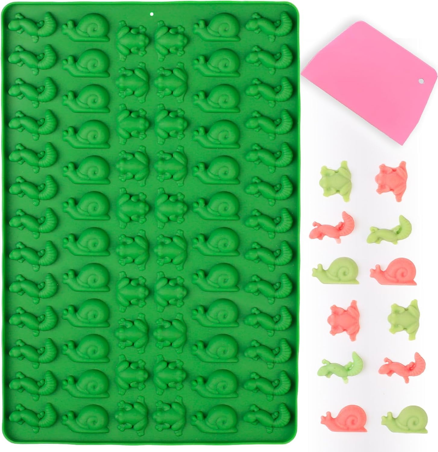 Mini Animal Silicone Mold - 70 Cavities Chocolate Candy Molds with ...