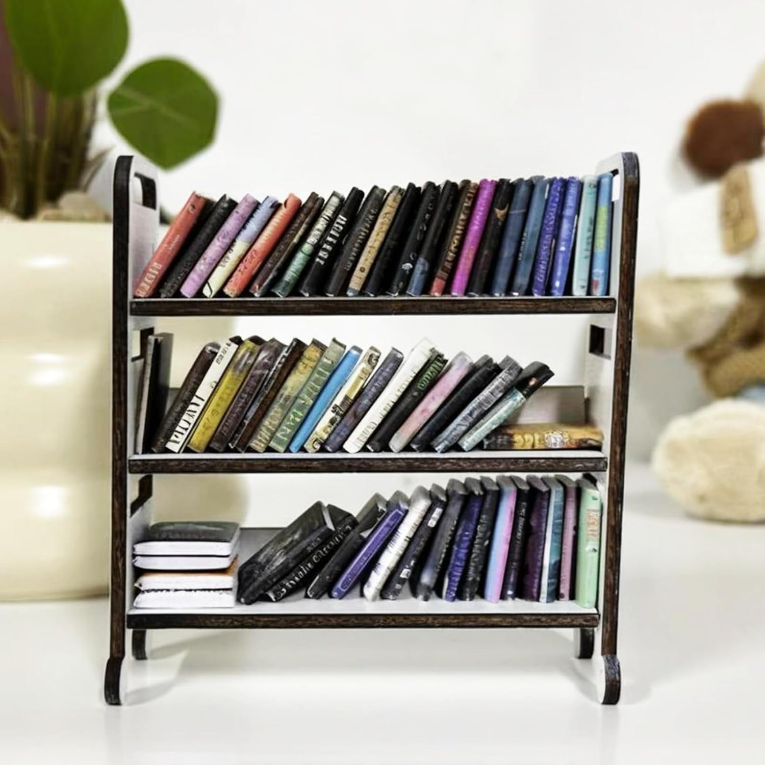 Mini Anxiety Bookshelf, Mini Library Bookshelf in the Shape of a Mini ...