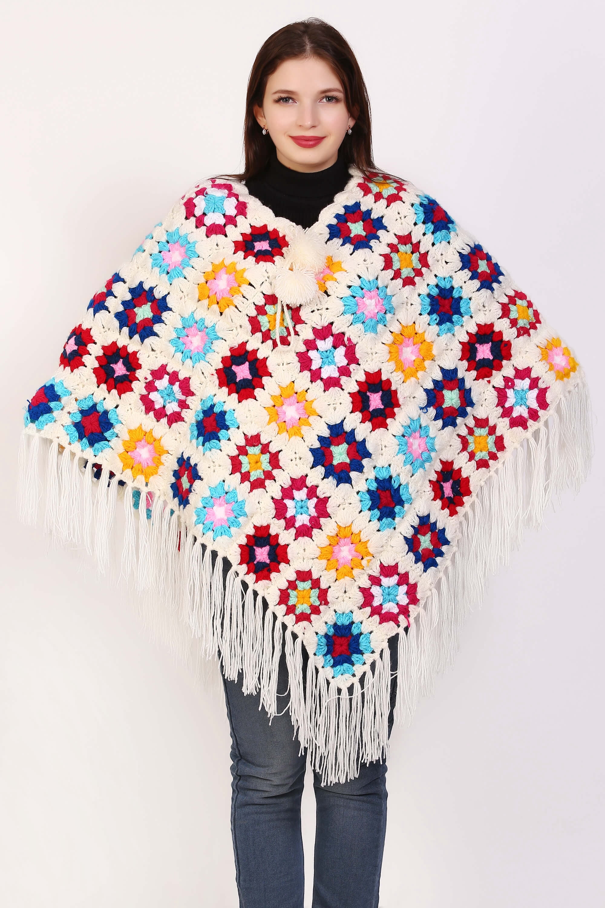 Mini Apparels Cozy and Crafty Crochet Poncho - Walmart.com