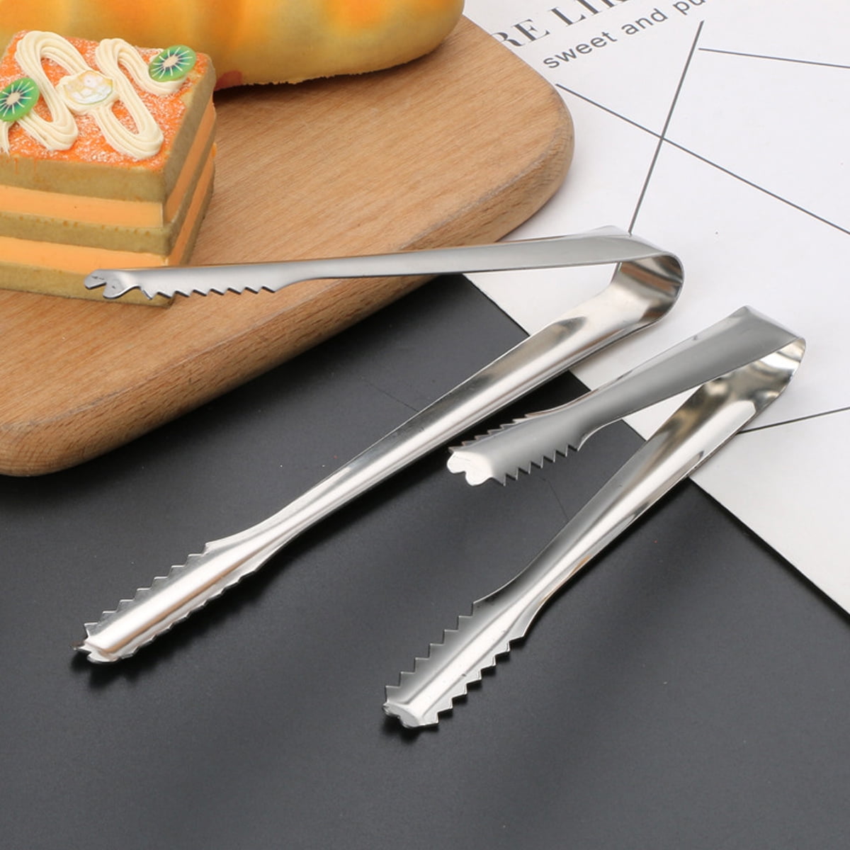 Mini Appetizer Tongs, Set of 3, Metal Serving Ice Sugar Dessert ...