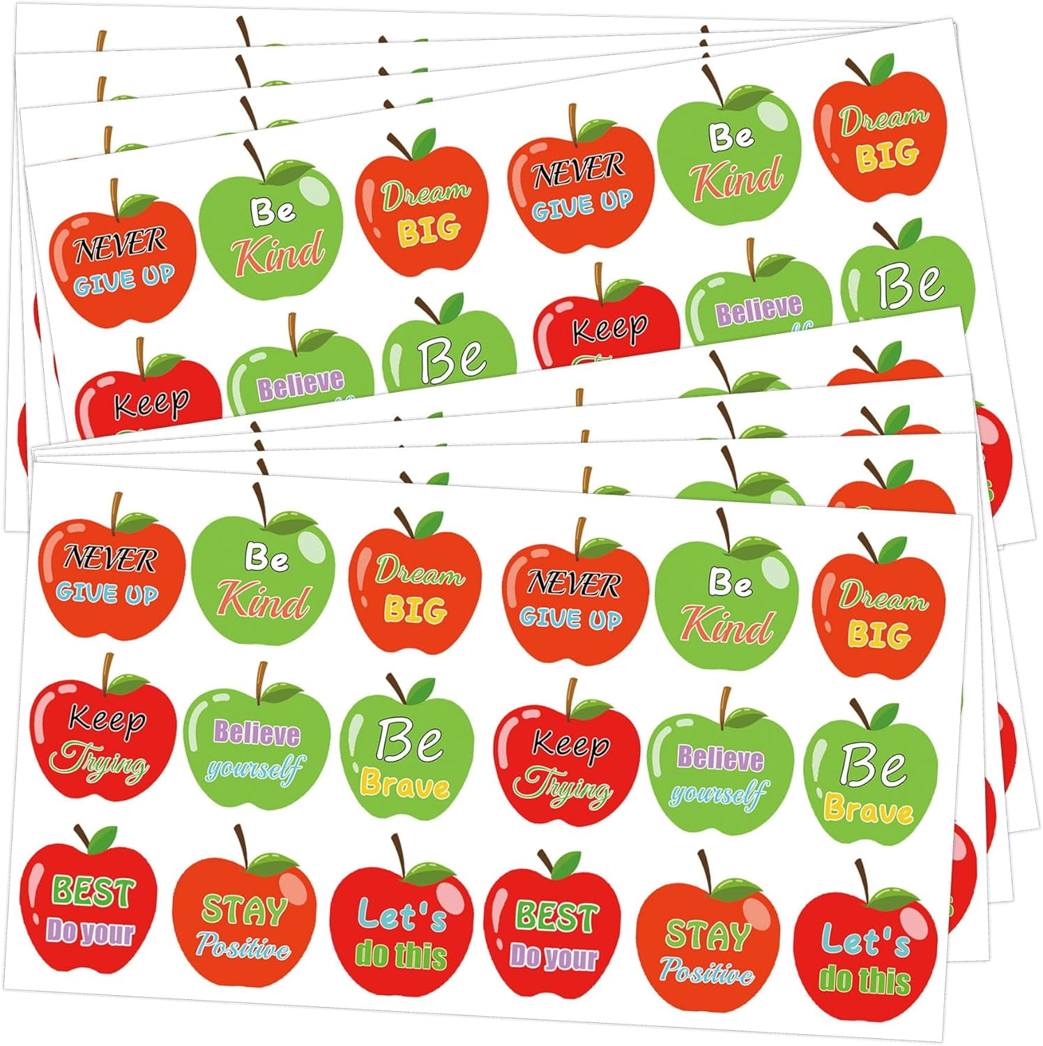 Mini Apple Fruit Stickers Back to School Apples Shape Labels Teachers ...