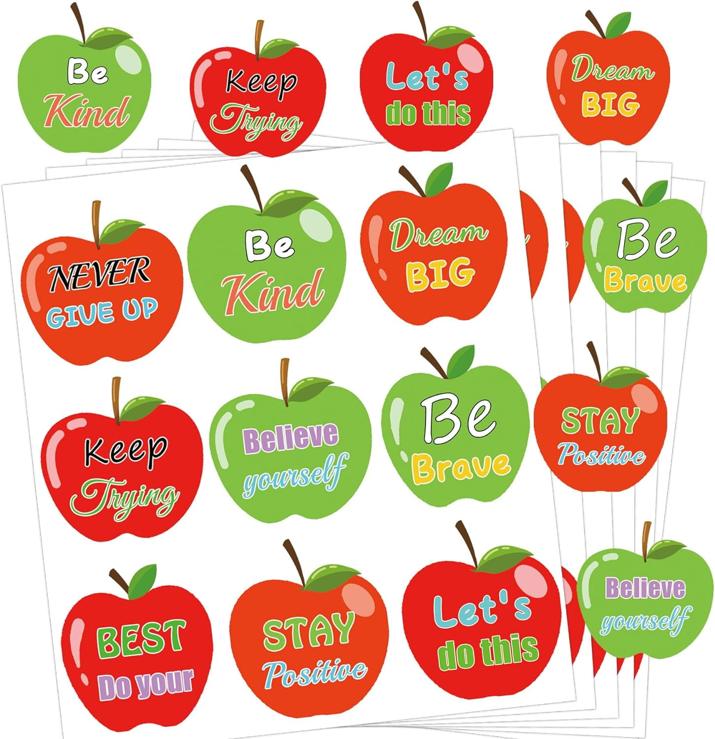 Mini Apple Fruit Stickers Back to School Apples Shape Labels Teachers ...