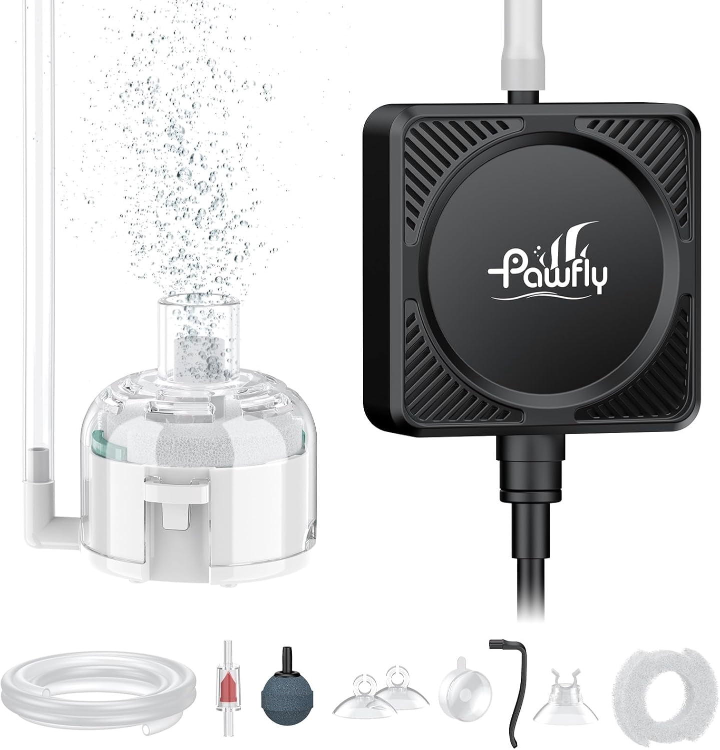 Mini Aquarium Air Pump Ultra Quiet Oxygen Aerator Kit for 1-15 Gallon ...
