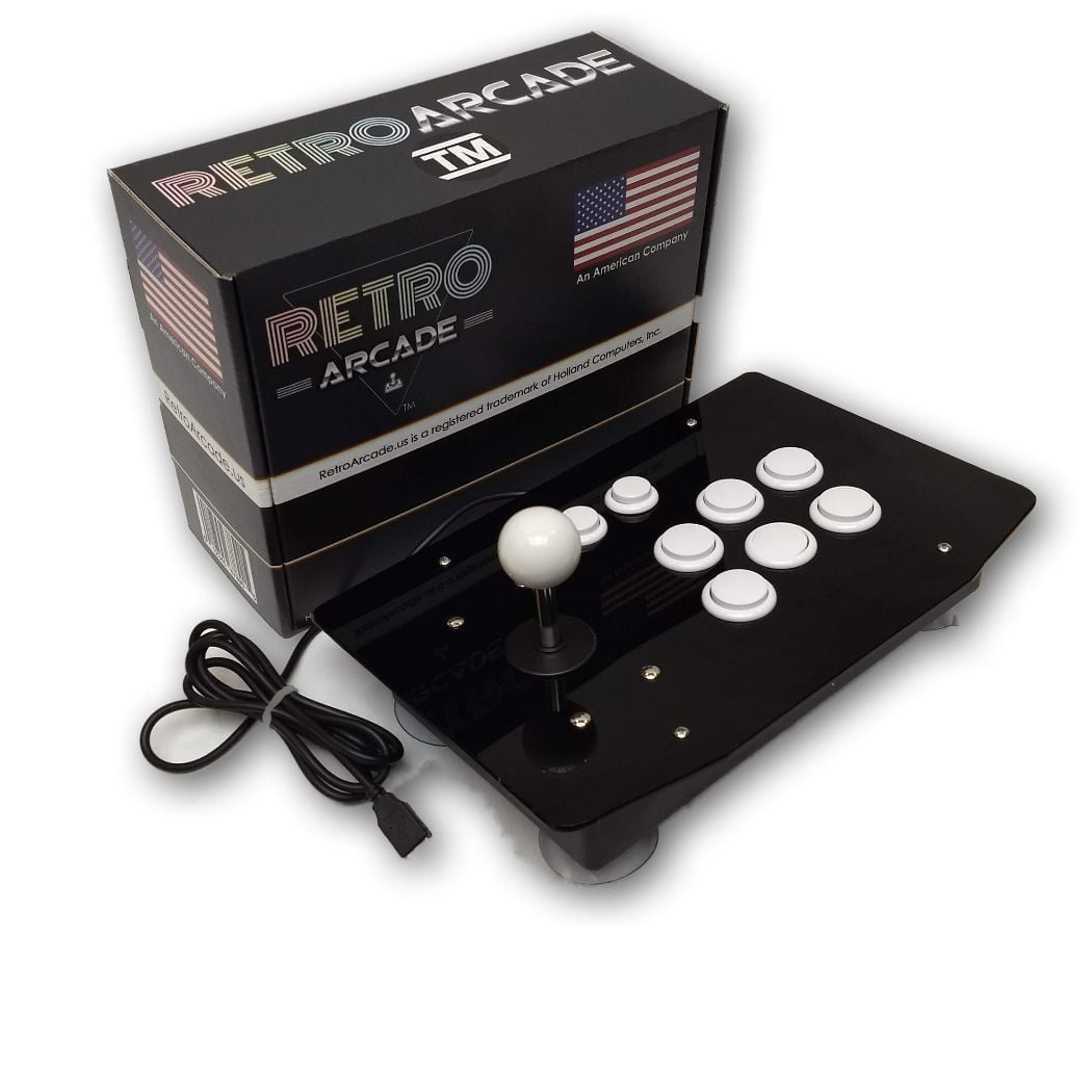 Mini Arcade Console with Joystick and 6 buttons in an acrylic case. USB ...