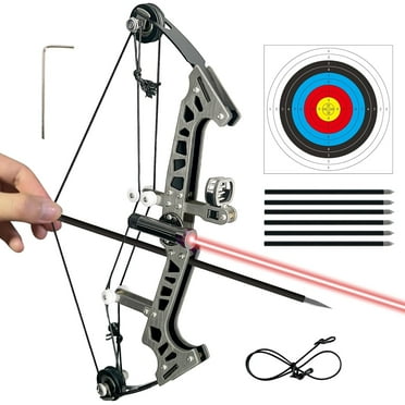 Mini Archery Bow Set Right Hand Mini Compound Bow Mini Hunting Bow Metal Material Catapult RH/LH ...