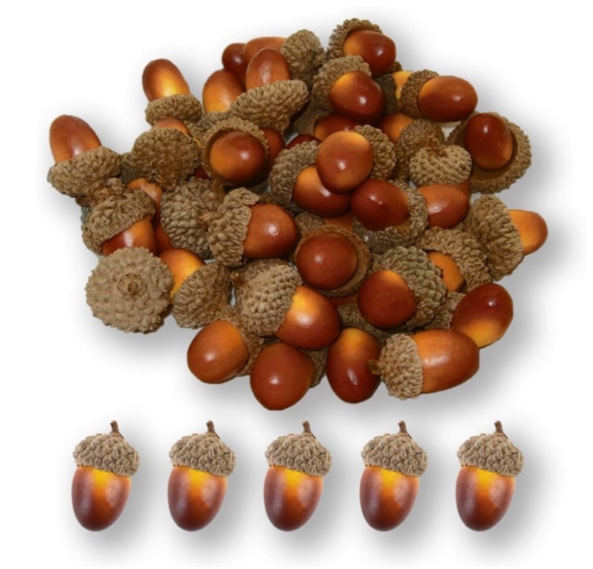 Mini Artificial Acorns 50 PCS,Small Fake Acorns Ornaments,Lifelike Oak ...