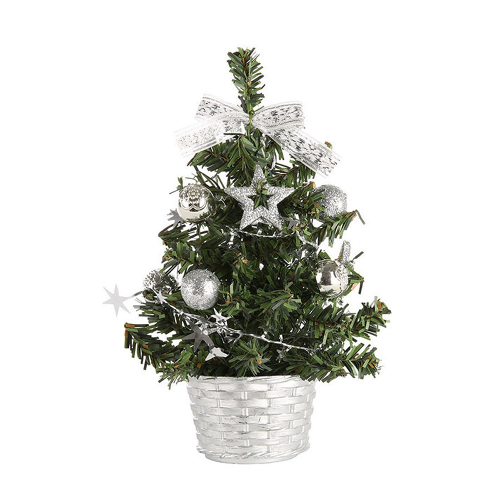 Mini Artificial Christmas Tree 7.8" Tabletop Xmas Tree with Foldable ...