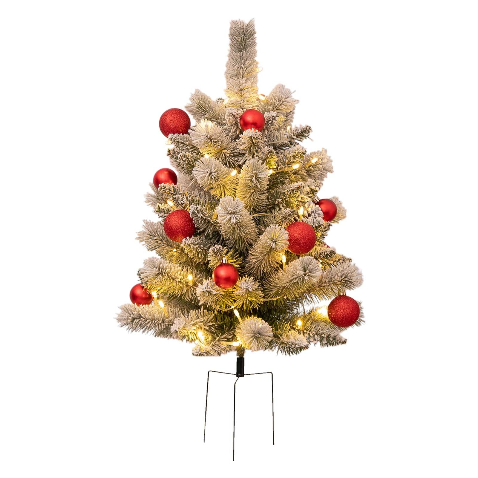 Mini Artificial Christmas Tree with LED Lights, Christmas Porch ...