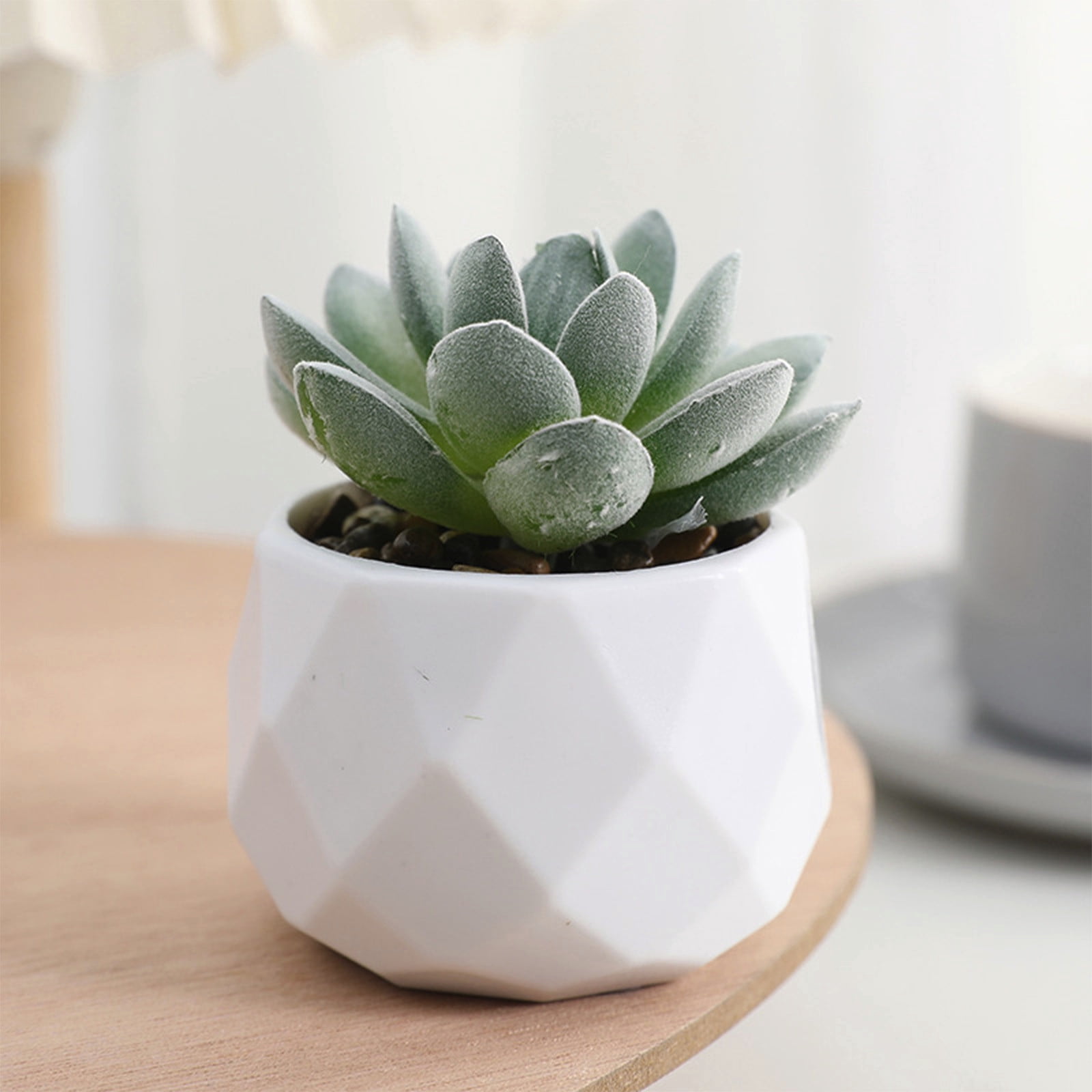 Mini Artificial Succulent in Plastic Pots, Fake Plants for Indoors ...