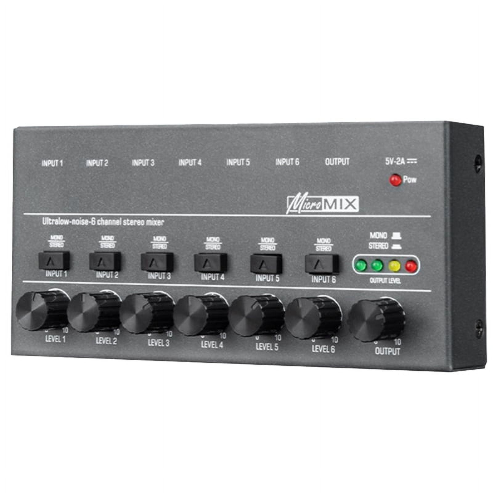 Mini Audio Mixer KTV Karaoke 6 Channel Professional Stereo Sound Mixer ...