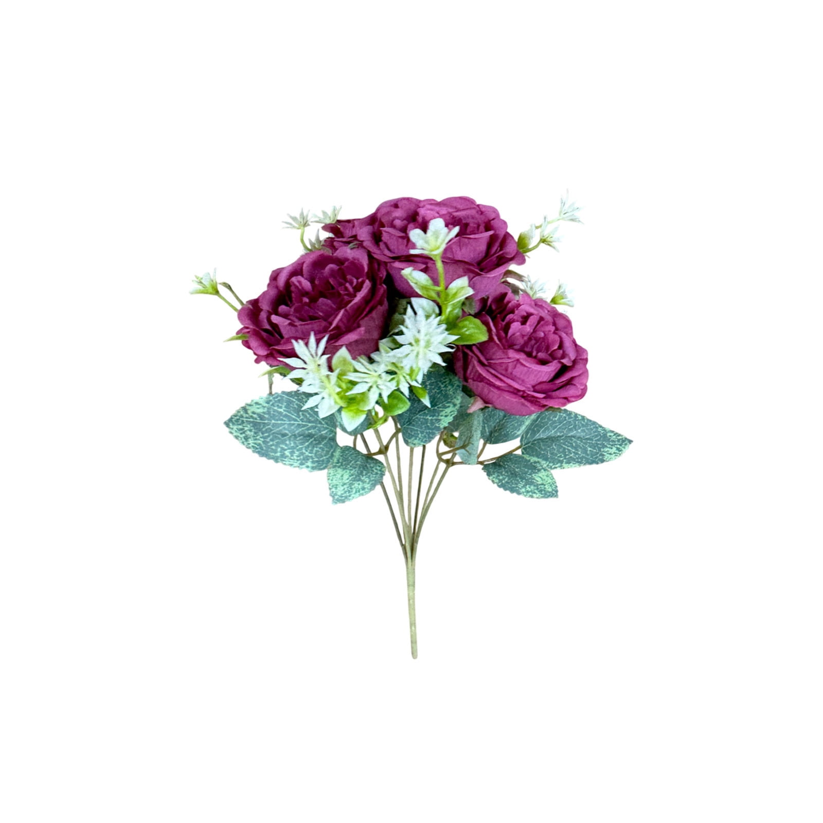 Mini Austin Rose Bouquet Artificial Flowers 31cm Height Realistic Faux ...