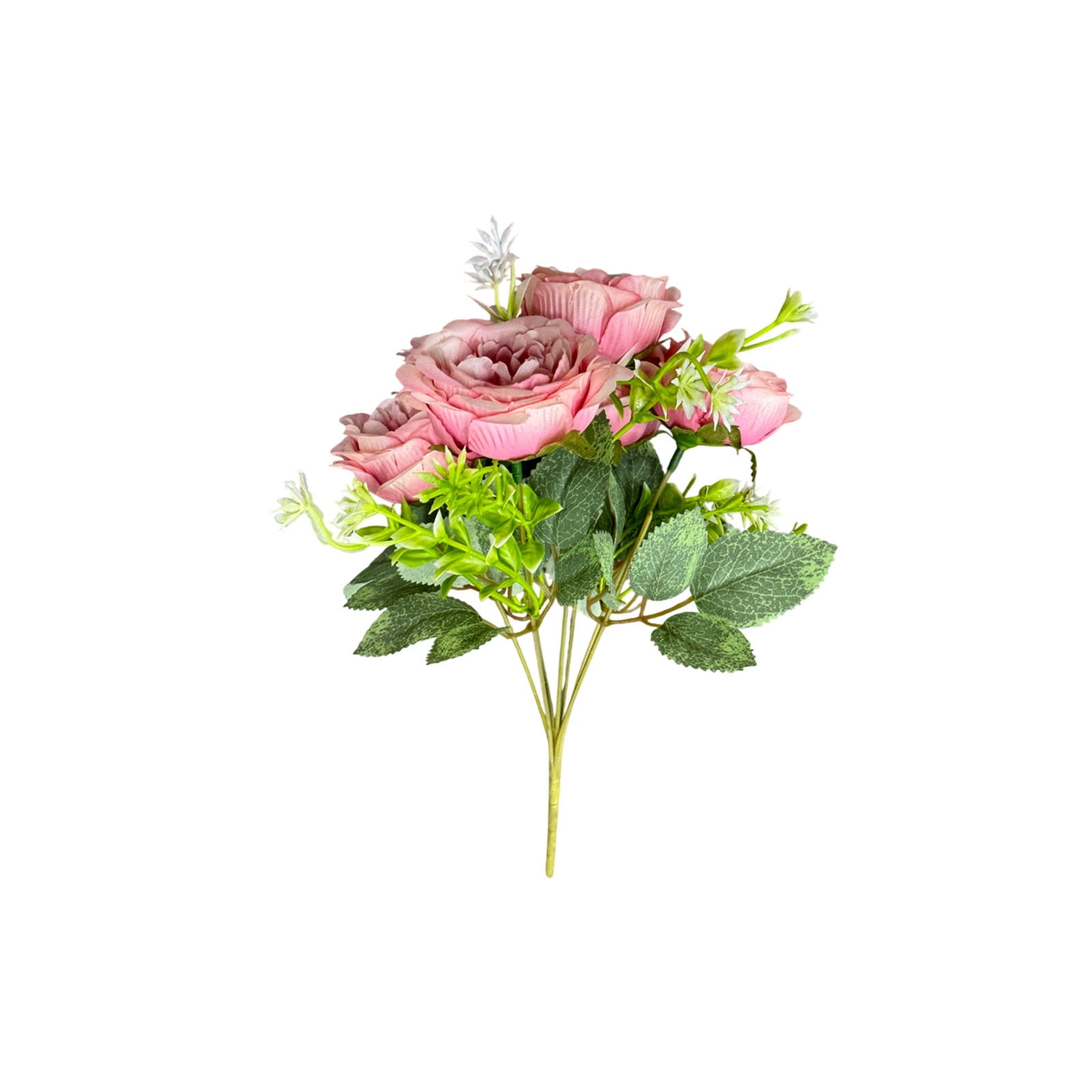 Mini Austin Rose Bouquet Artificial Flowers 31cm Height Realistic Faux ...