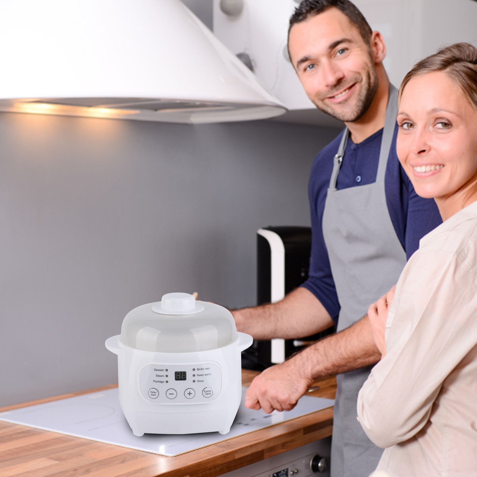 Mini Automatic Stockpot with 24H Timer | 1L Ceramic Stew Pot | 200W ...