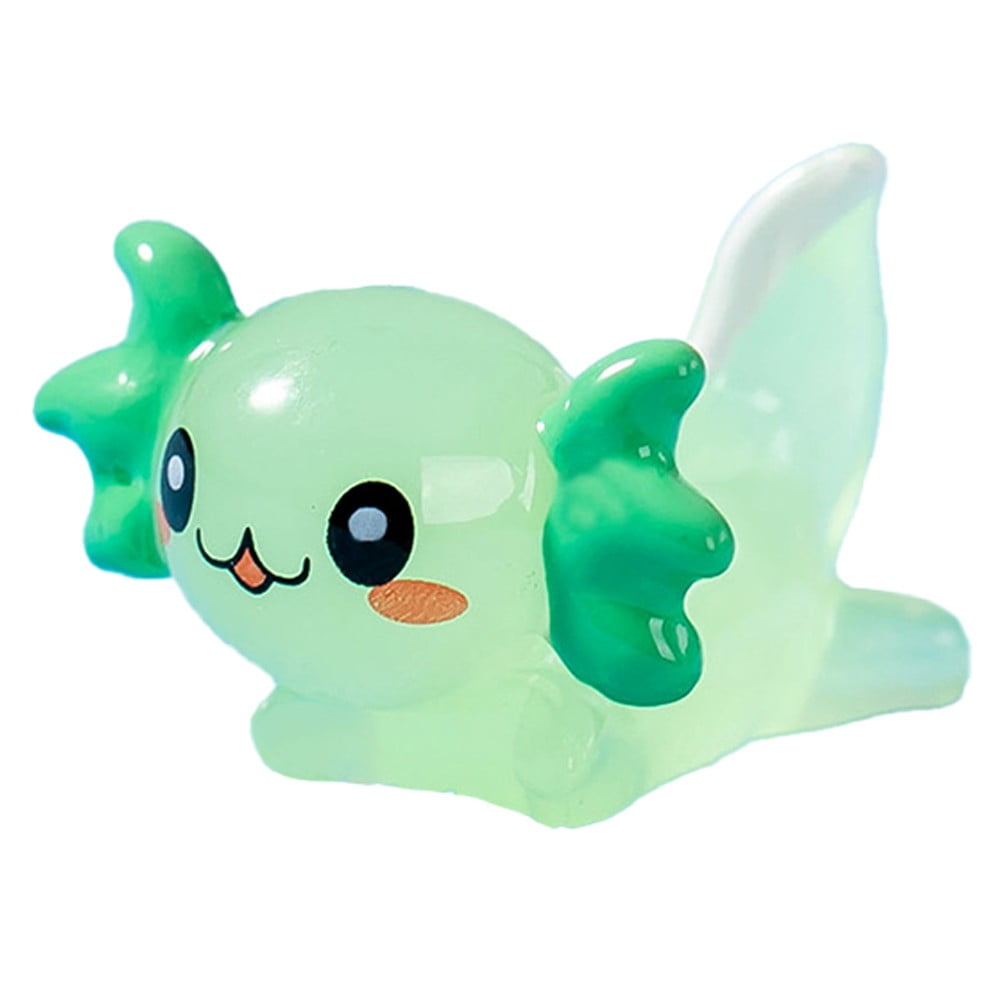 Mini Axolotl Figure with Luminous Effects Stand Out in Your Aquarium ...