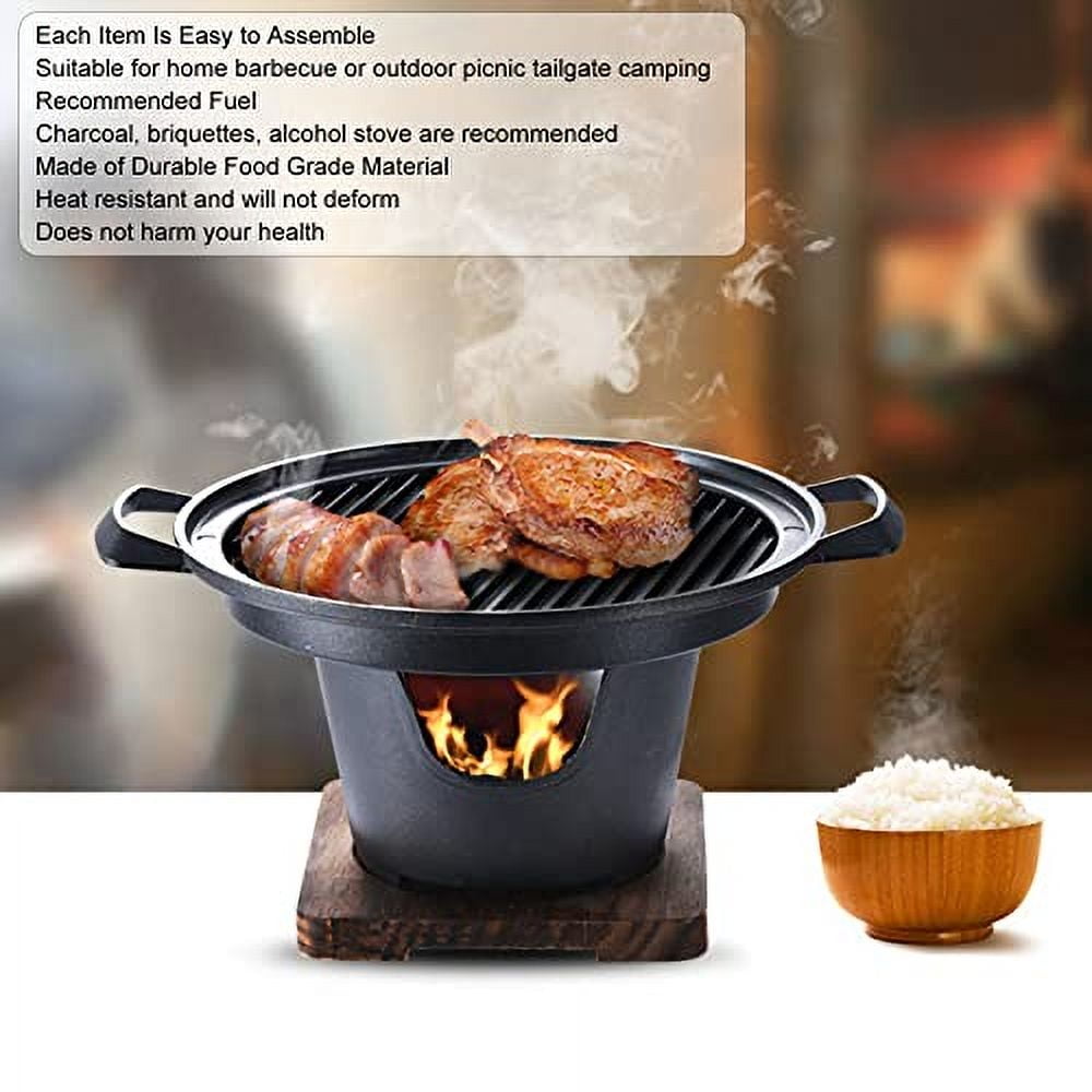 Mini BBQ Grill, Portable Small Barbecue Grill, Stick Proof Smokeless ...