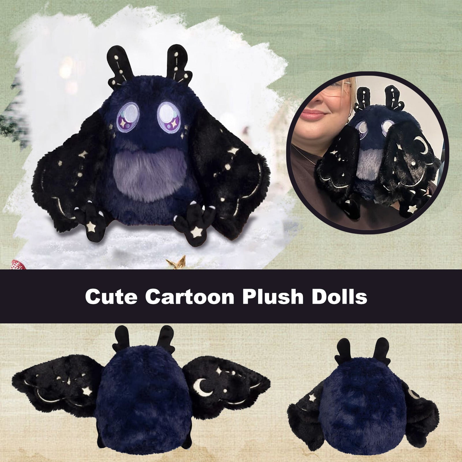 Mini Baby Mothman Plush,Adorable Cryptid Stuffed Mini Baby Mothman Toy, Soft Huggable Figure - 8 ...