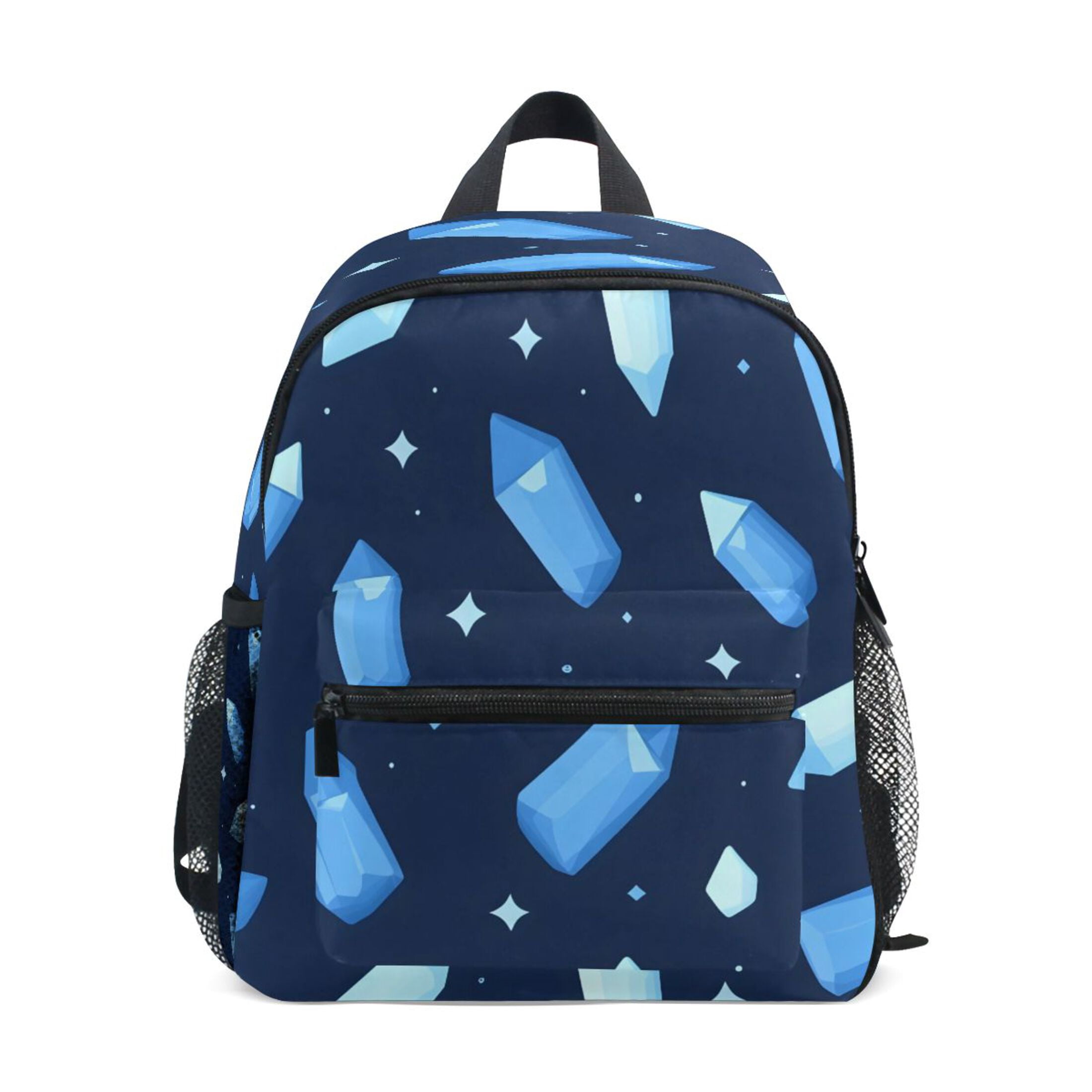 Mini Backpack Blue Crystals Pattern - Durable with Safety Features for ...