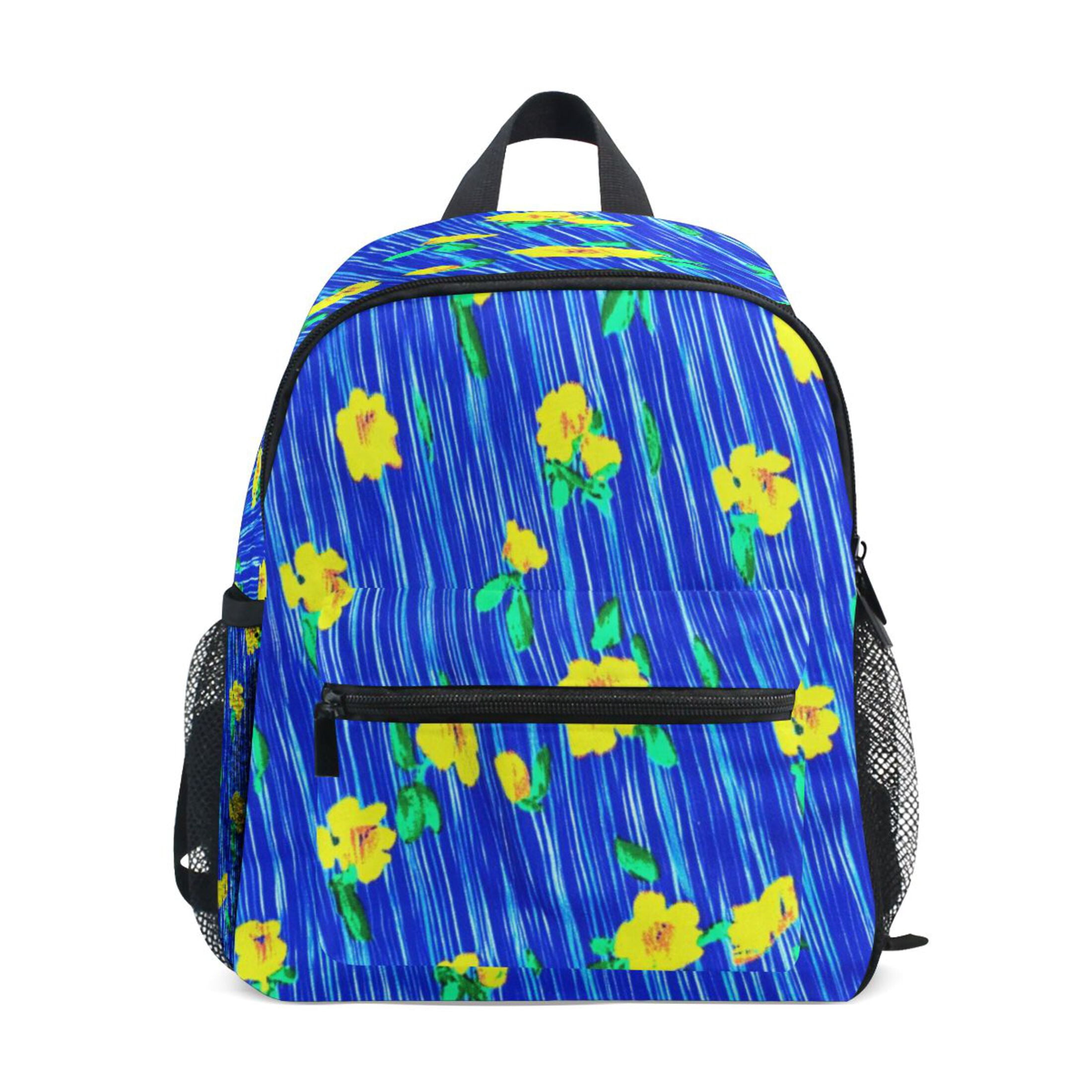 Mini Backpack Blue Rain Flowers - Durable with Safety Features for 3-8 ...