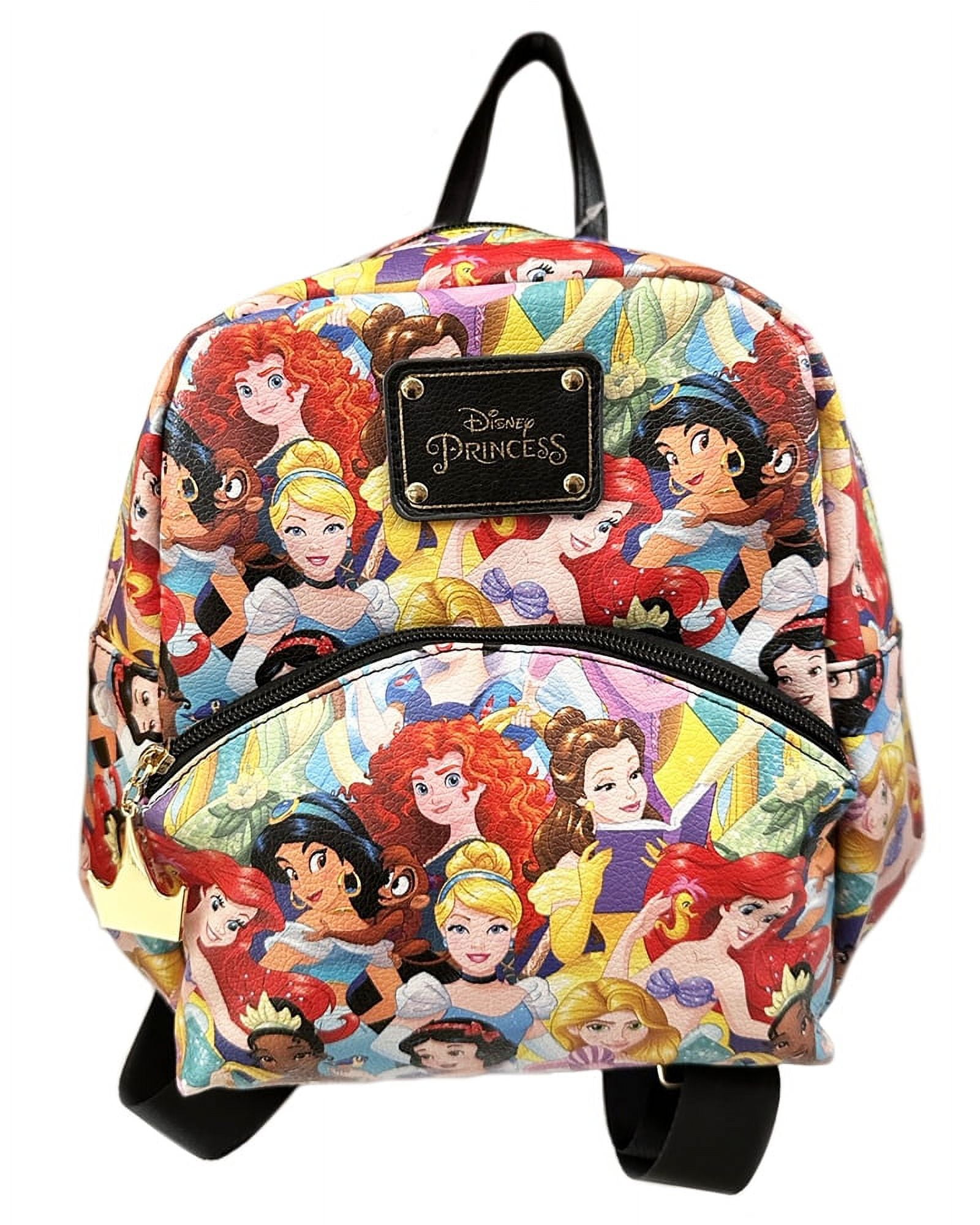 Princess All Over Print Faux Leather 10" Mini Backpack - Walmart.com