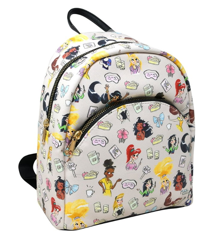 Mini Backpack Deluxe - Disney - Princess - All-over Print White ...