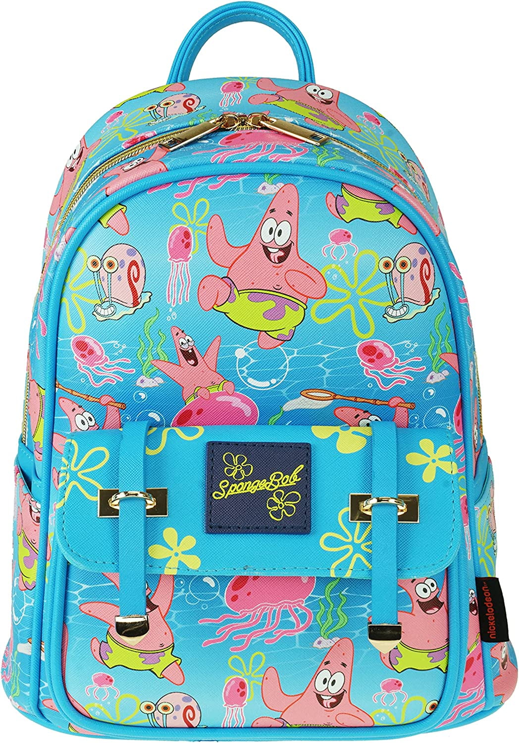 Mini Backpack Faux Leather - Spongebob Patrick A21344 - Walmart.com