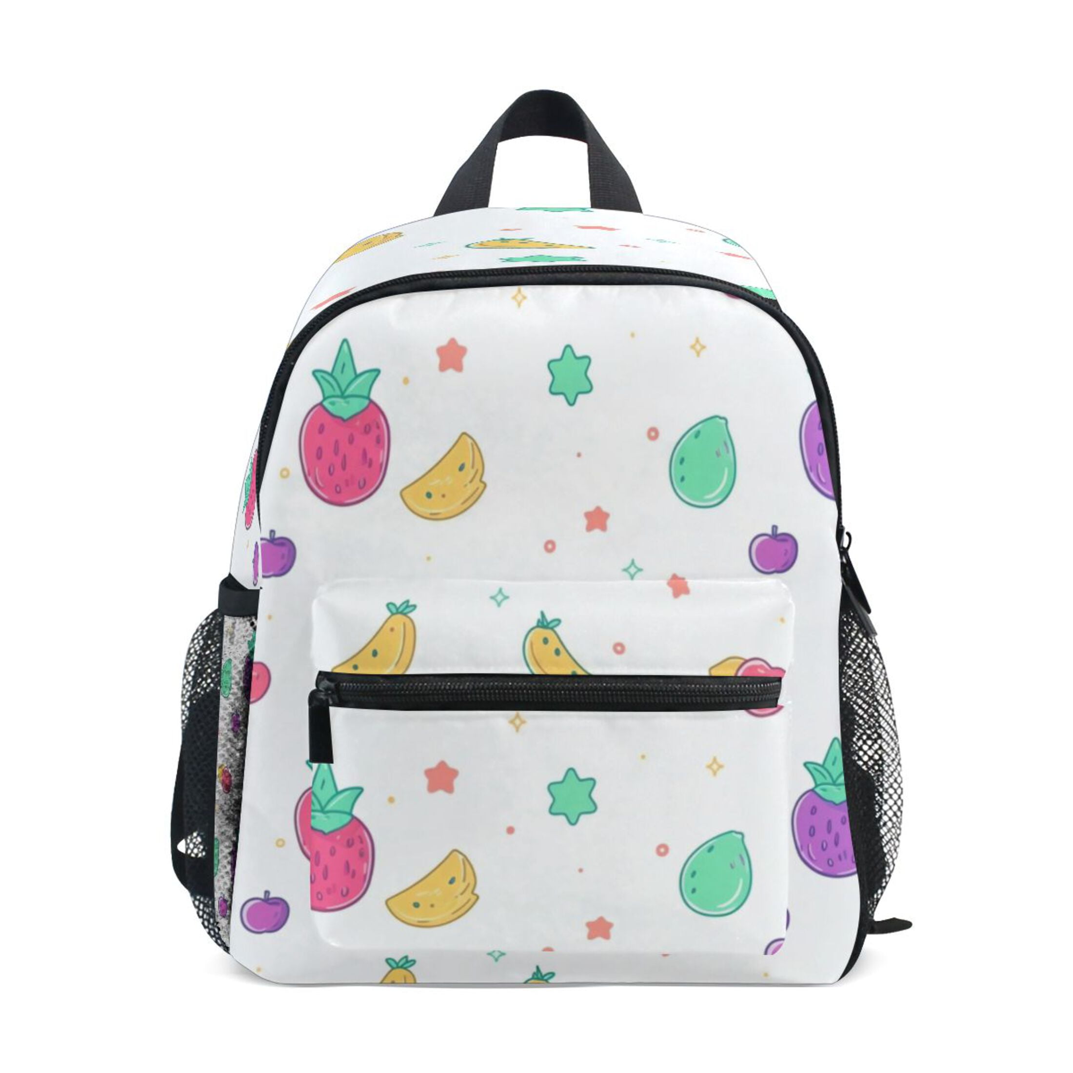 Mini Backpack Flat Design Fruits Pattern - Durable with Safety Features ...