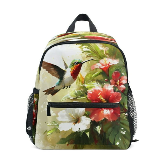 Mini Backpack Hummingbird and Hibiscus - Durable with Safety Features ...