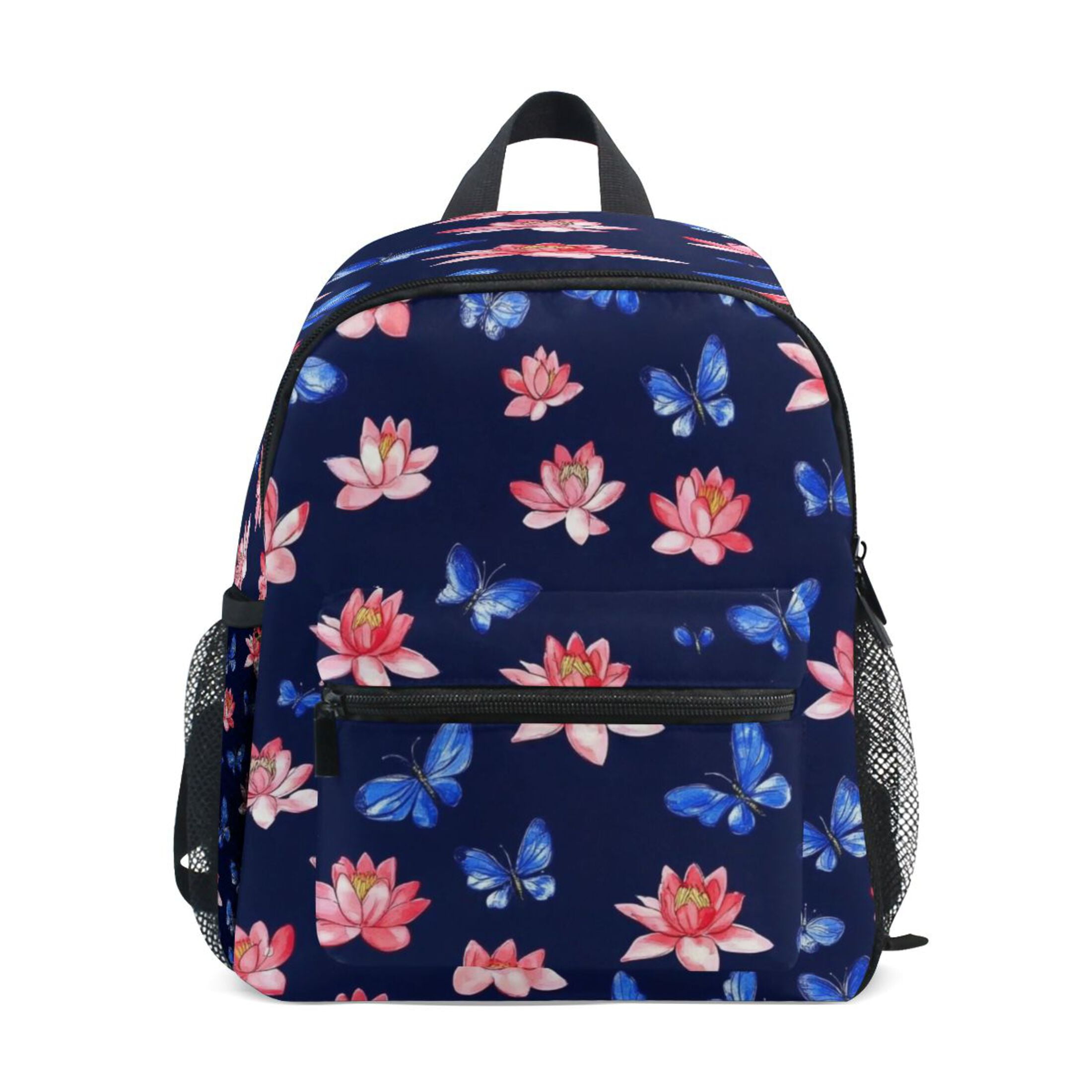 Mini Backpack Lotus Flowers and Blue Butterflies - Durable with Safety ...
