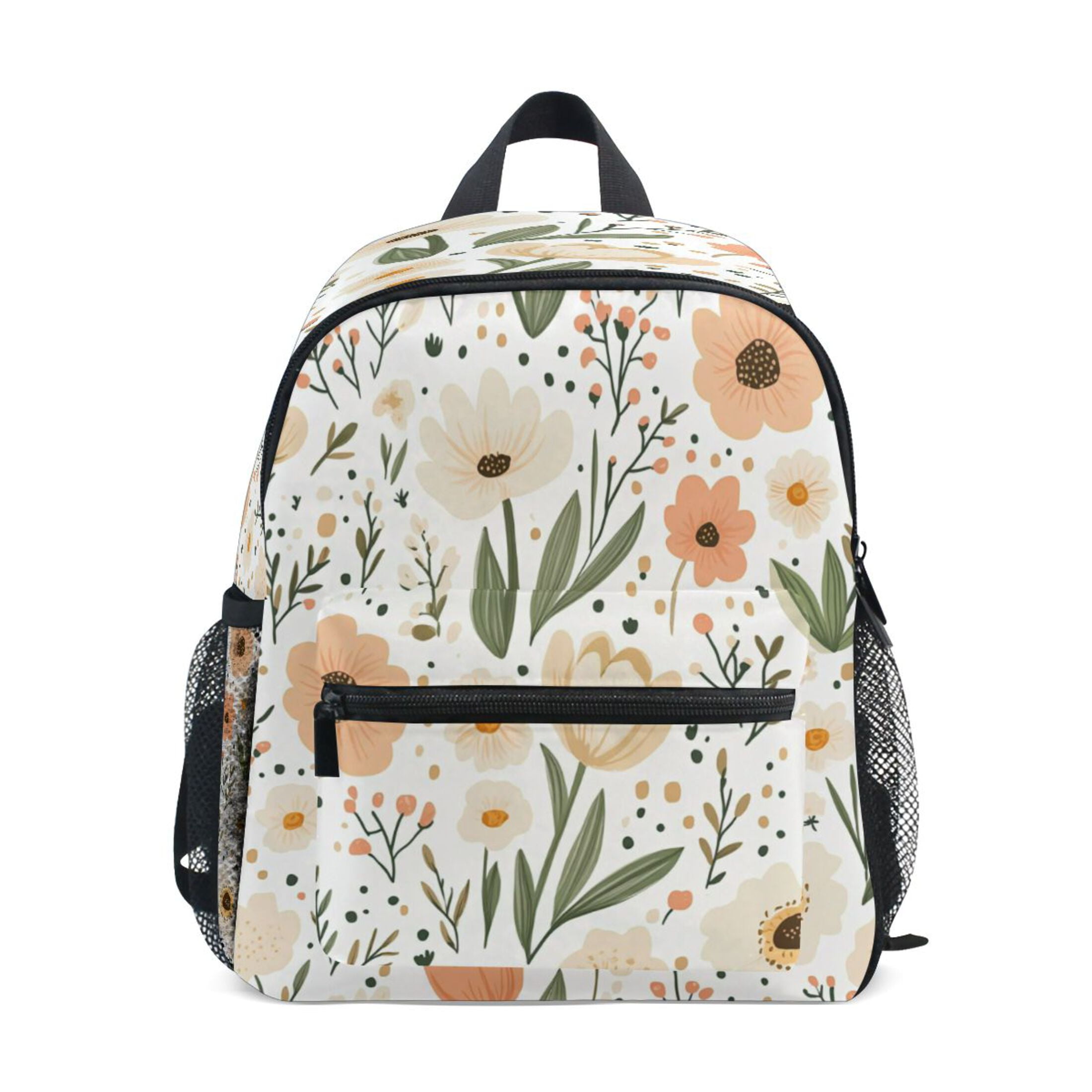 Mini Backpack Pastel Flower Pattern - Durable with Safety Features for ...
