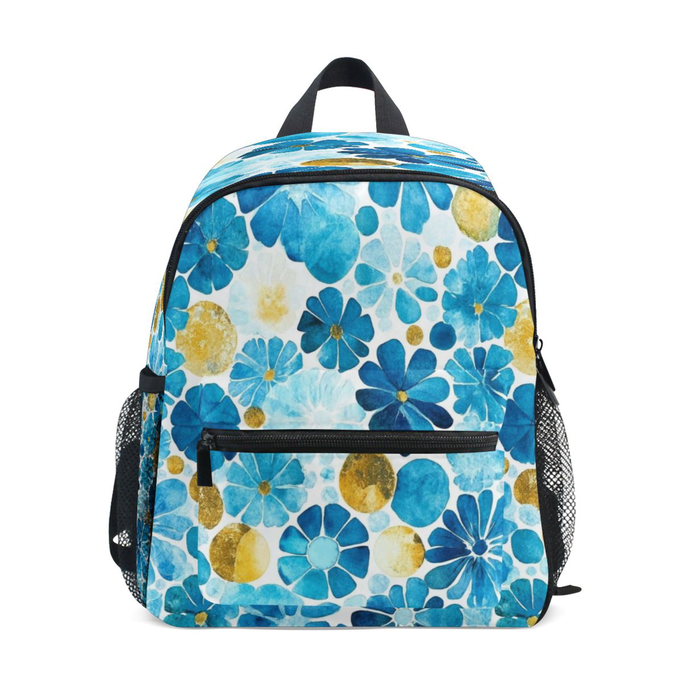 Mini Backpack Seamless Flowers Pattern - Durable with Safety Features ...