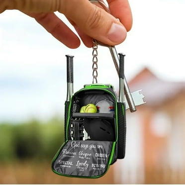 Key Chain Sports Baseball Party Favors for Kids Stick Leather Keychain ...