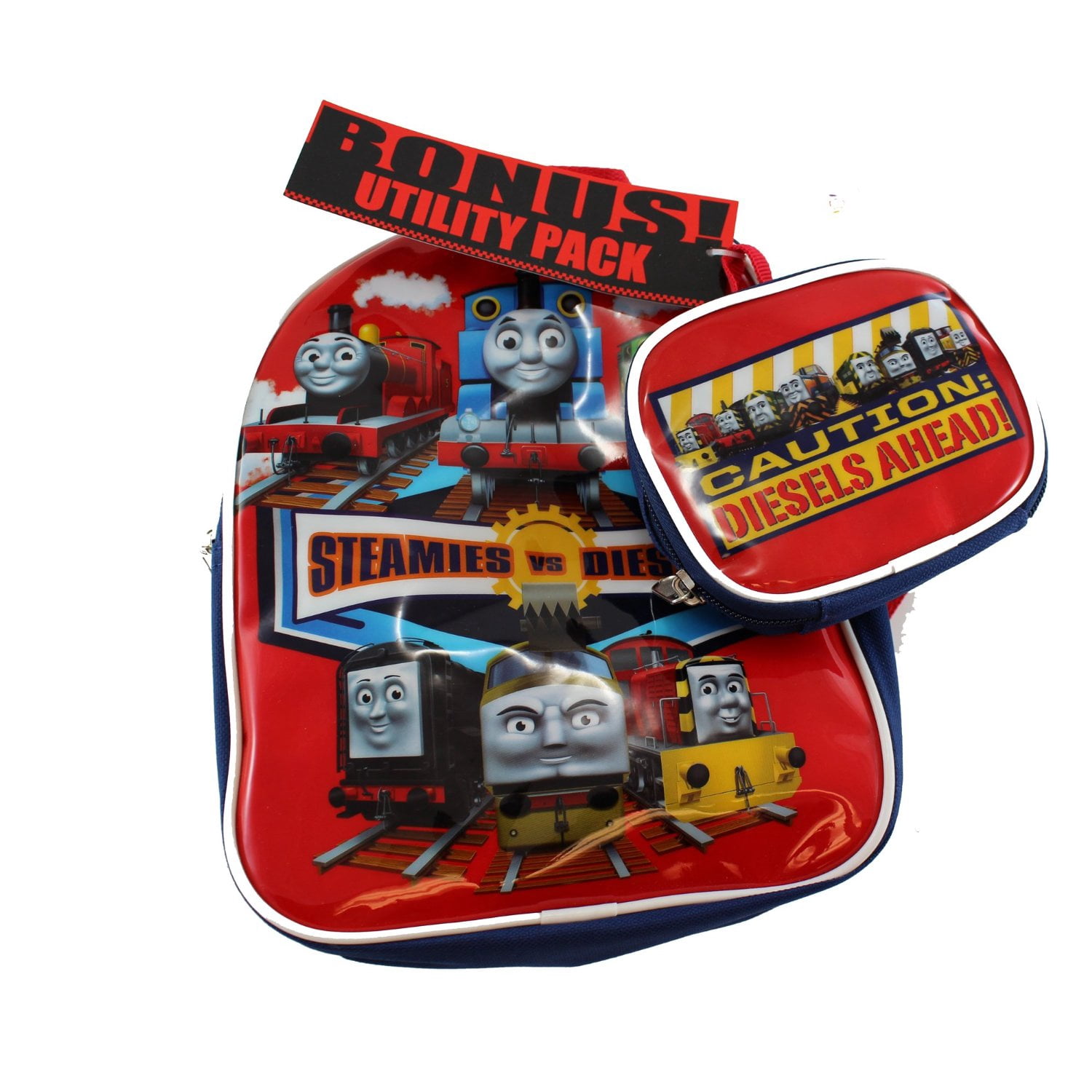 Mini Backpack - Thomas & Friend - w/ Utility Pouch New School Book Bag ...