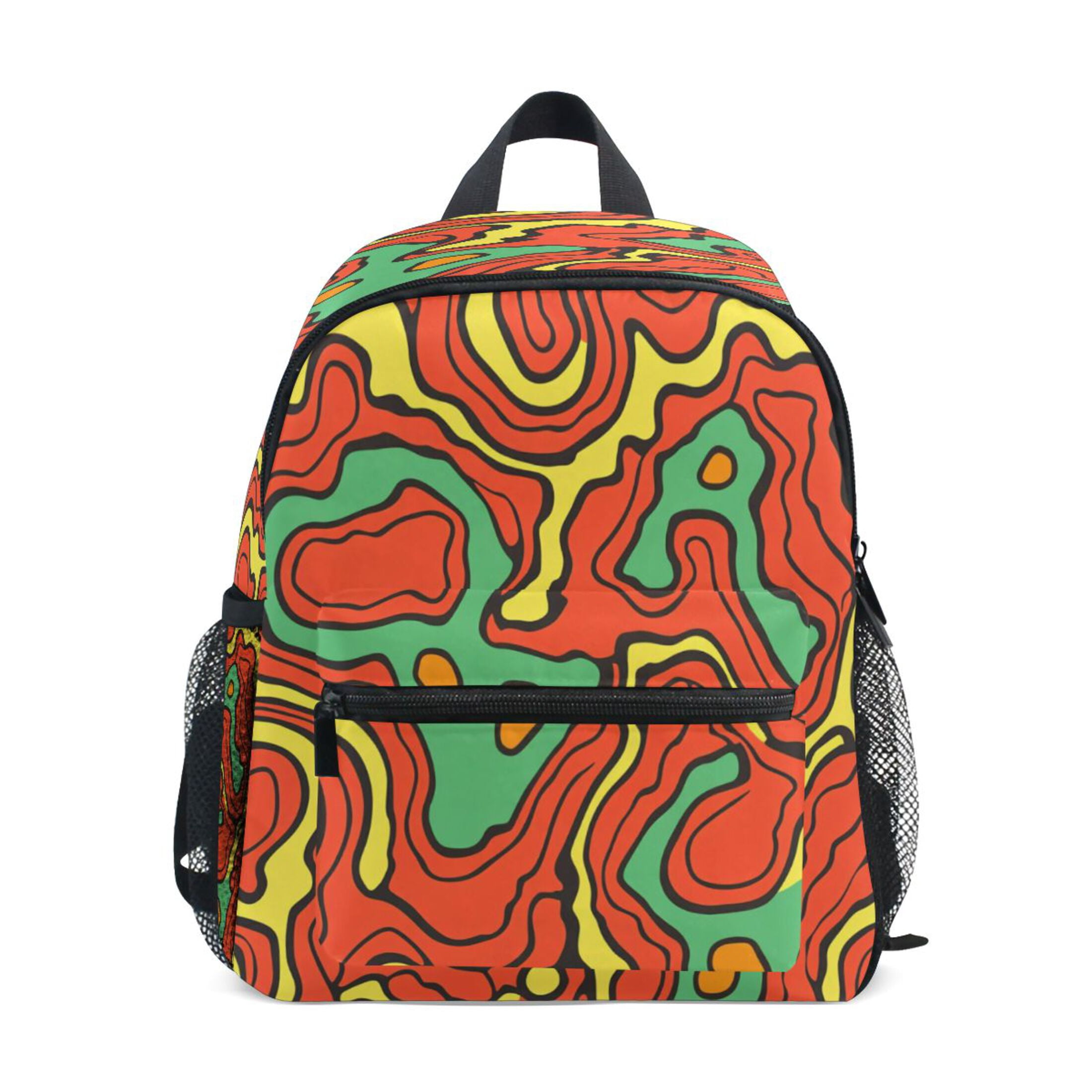 Mini Backpack Wavy Striped Pattern - Durable with Safety Features for 3 ...