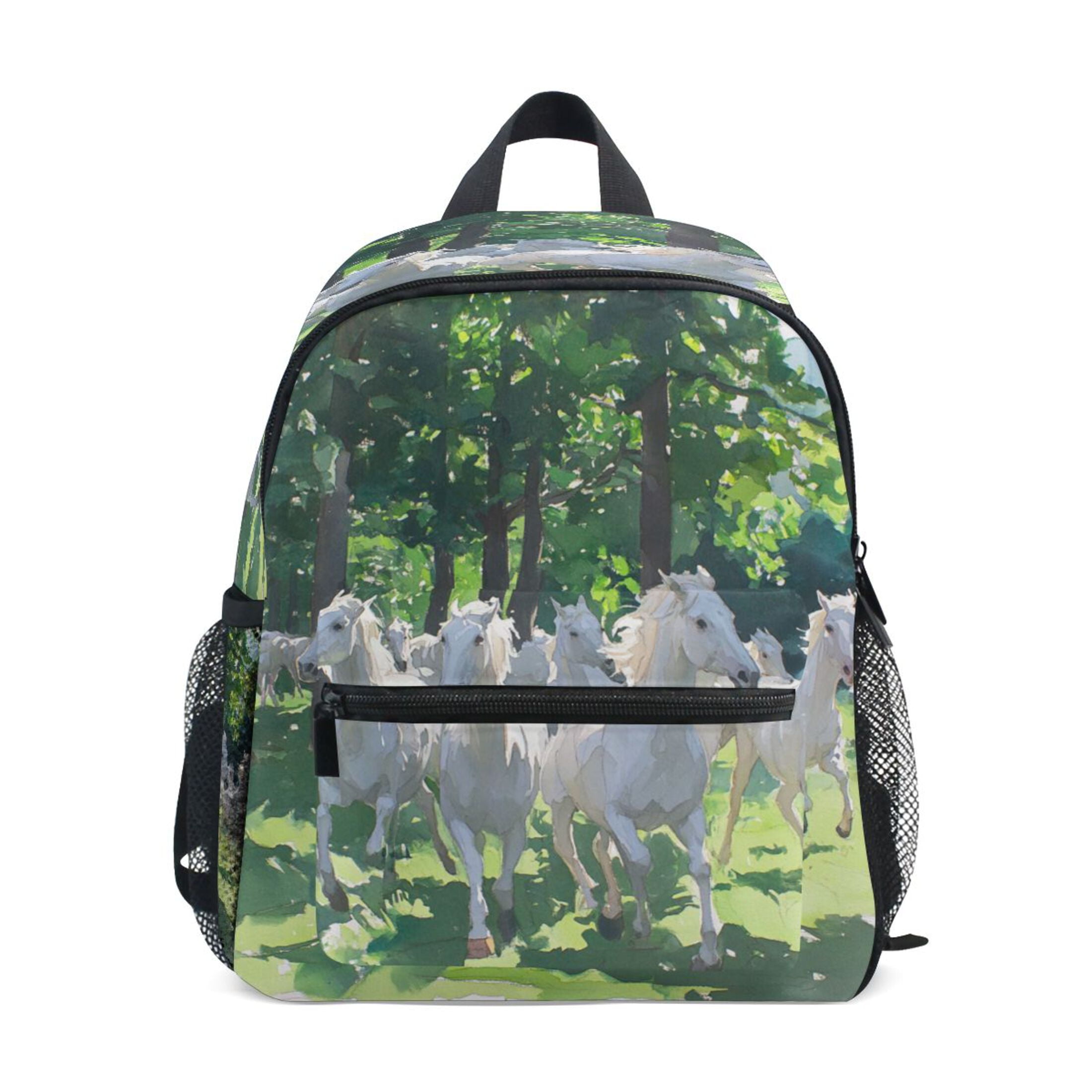 Mini Backpack White Horse - Durable with Safety Features for 3-8 Years ...