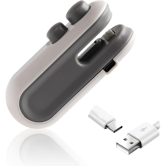 Mini Bag Sealer, 2 in 1 Bag Sealer And Cutter Magnet Rechargeable ...