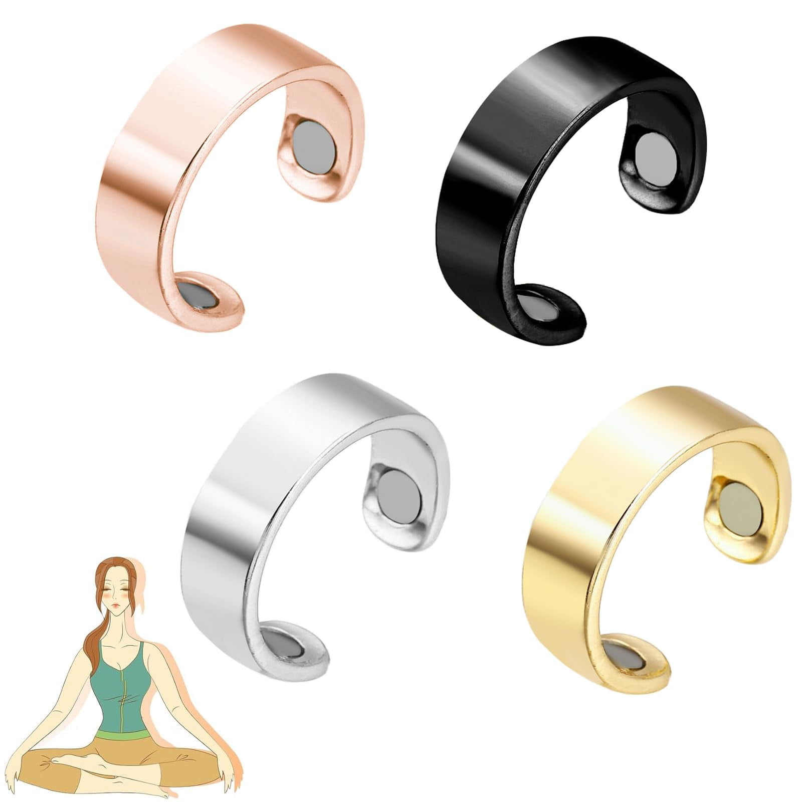 Magtherapy Lymphatic Drainage Titanium Ion Rings Lymph Nodes ...