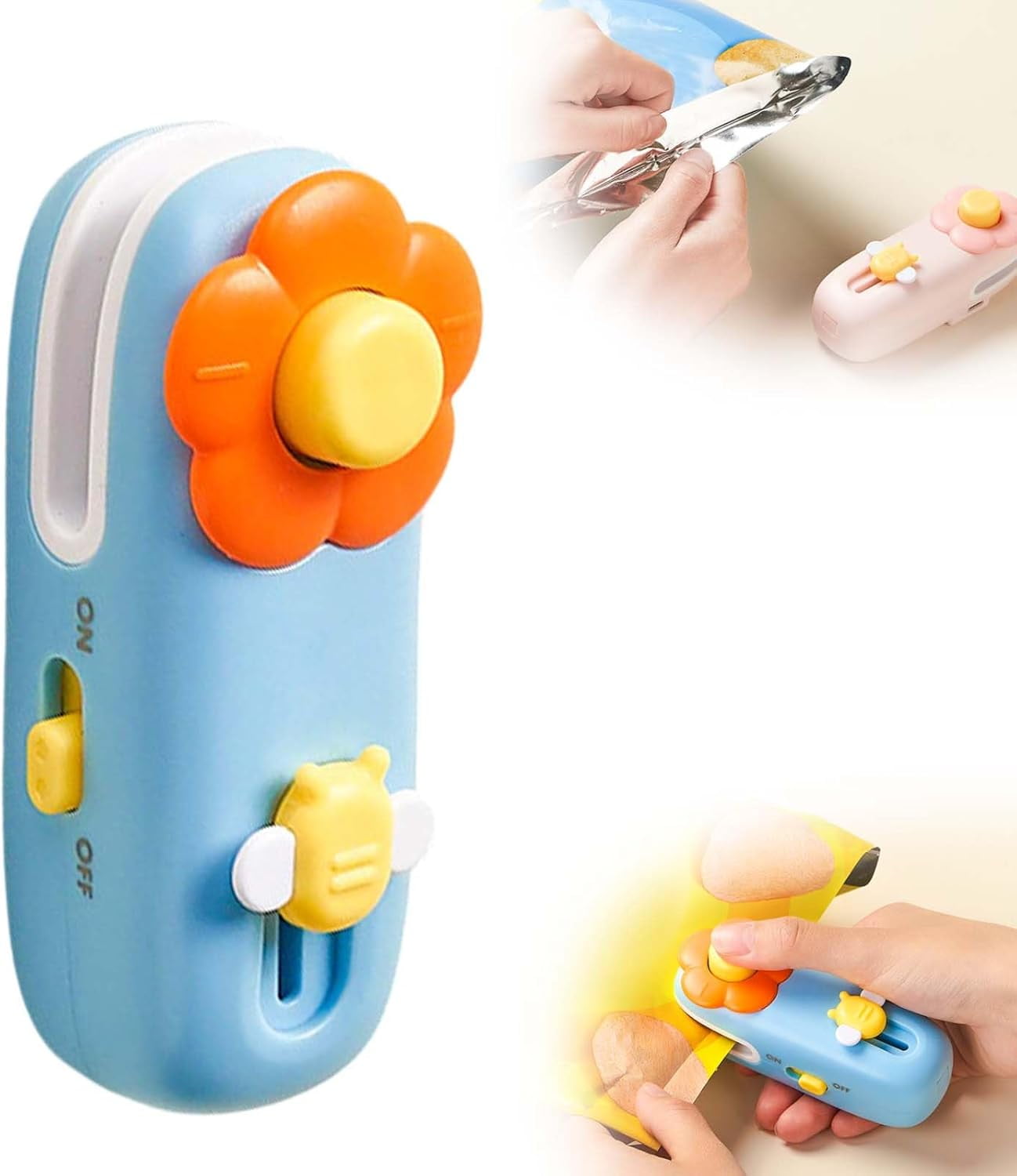 Mini Bag Sealer, 2025 New 2 in 1 USB Rechargeable Bag Sealer Heat Seal ...