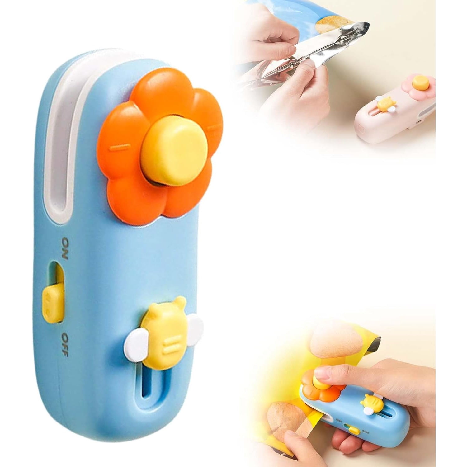 Mini Bag Sealer, 2025 New 2 in 1 USB Rechargeable Bag Sealer Heat Seal ...