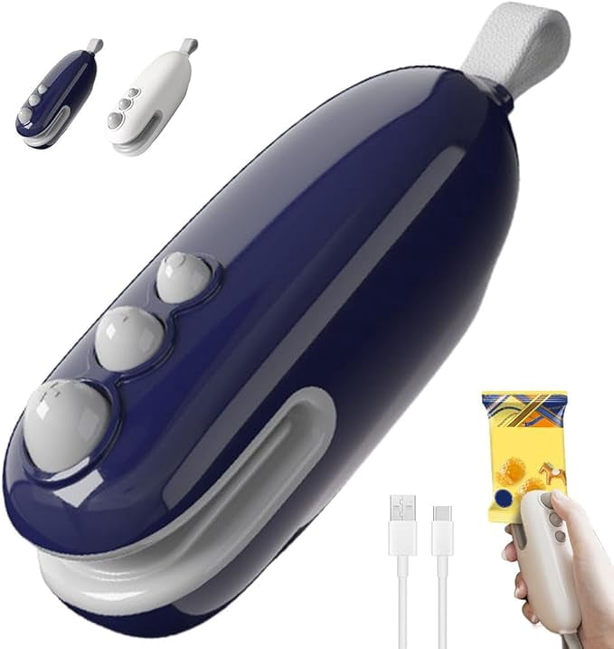 Mini Bag Sealer, 2025 Upgrade 2-in-1 Portable Handheld Vacuum Food ...